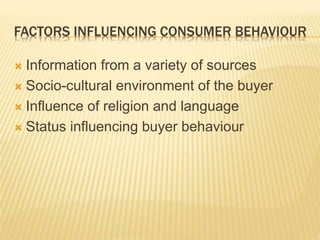 CONSUMER BEHAVIOUR | PPTX