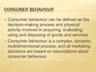 CONSUMER BEHAVIOUR | PPTX