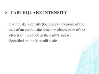 Earthquake Intensity | PPTX