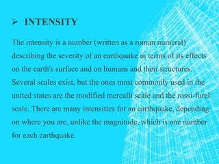 Intensity Earthquake