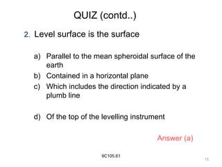 levelling and surveying presentation in civil | PPT