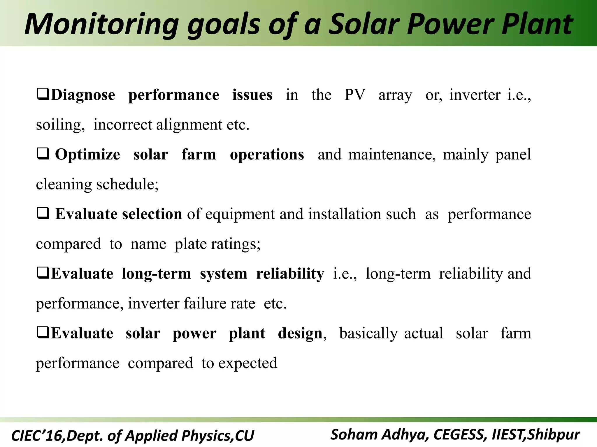 CIEC16_PPT_Iot Based Smart Solar Monitoring | PPTX