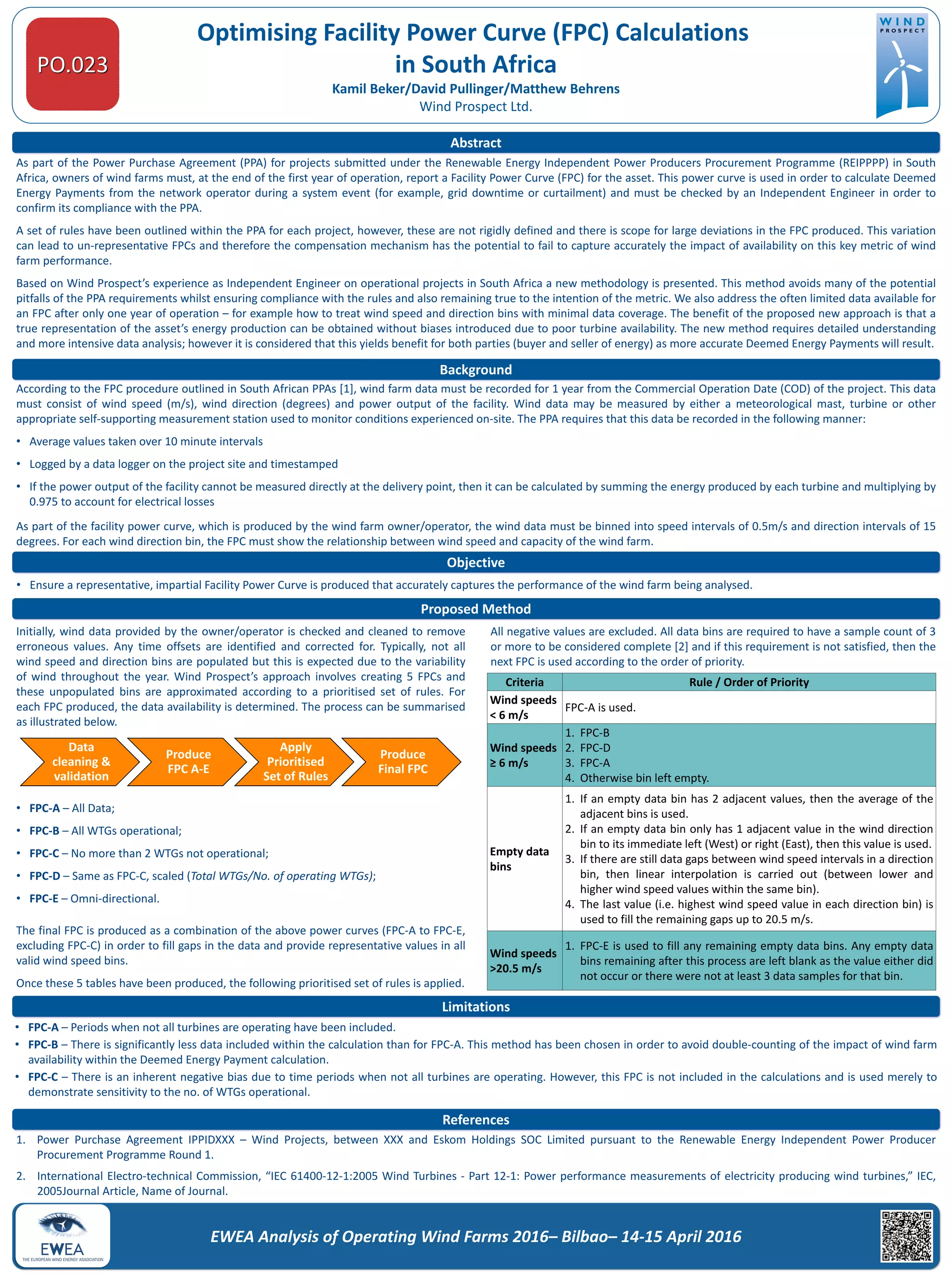 Wind Prospect Poster 023 - Optimising Facility Power Curve Calculations ...