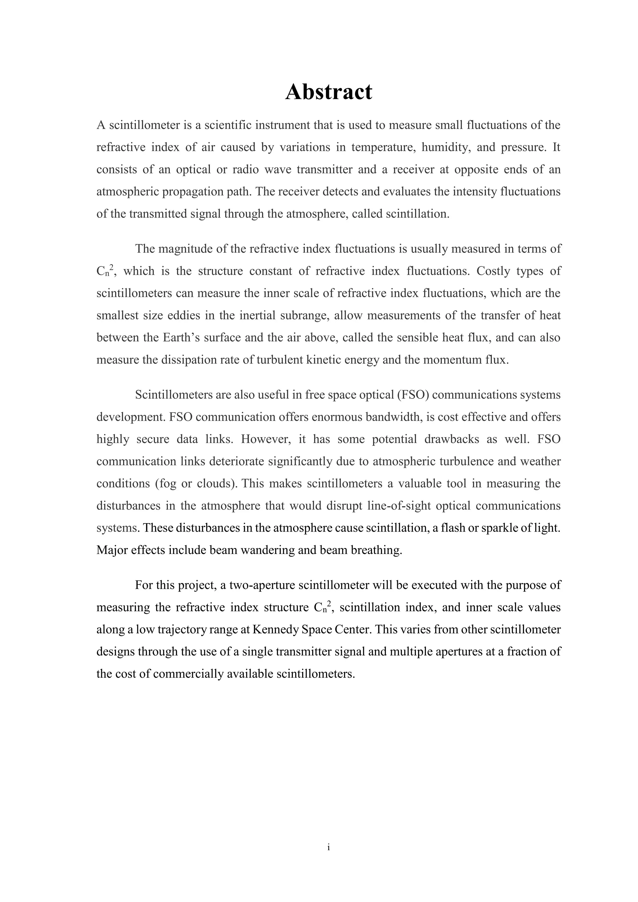Senior Design Project - Scintillometer | PDF