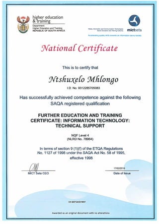 IT Certificate | PDF