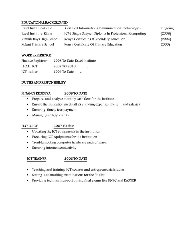 MY CV | DOCX | IT and Internet Support | Internet