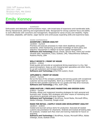 Emily Kenney Resume 4.11.2016