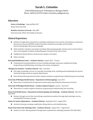 Resume | PDF | Ear, Nose and Throat Conditions | Diseases and Conditions