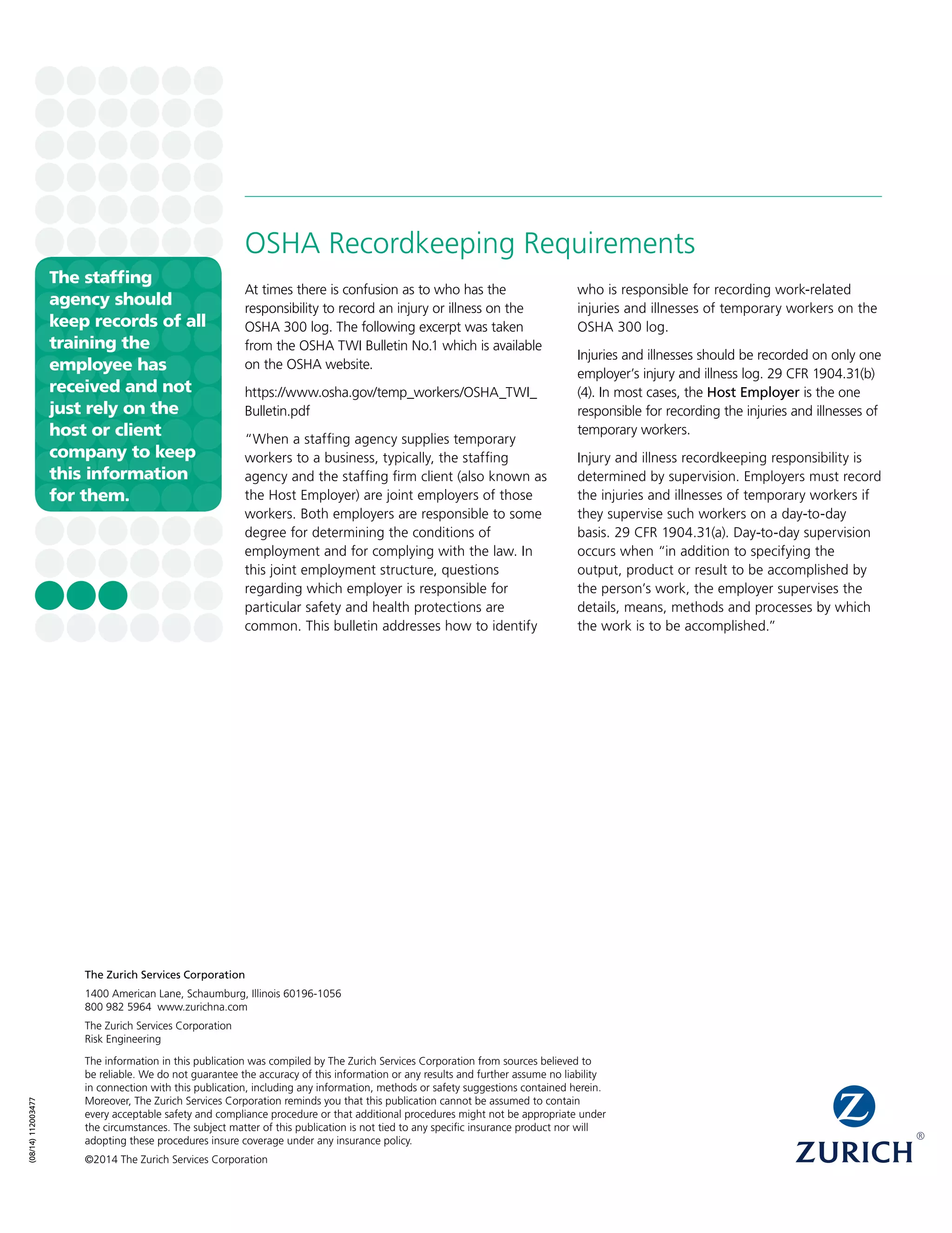 Temp Workers Safety Considerations with OSHA | PDF