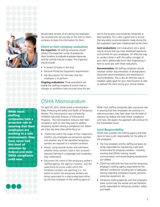 Temp Workers Safety Considerations with OSHA | PDF