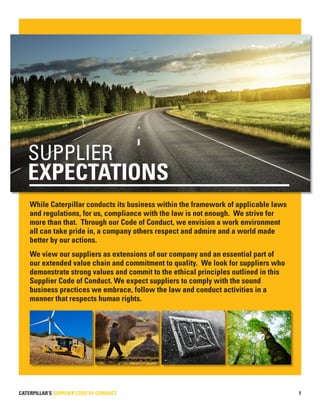 Caterpillar Supplier Code of Conduct - 2016 - C10756688 | PDF