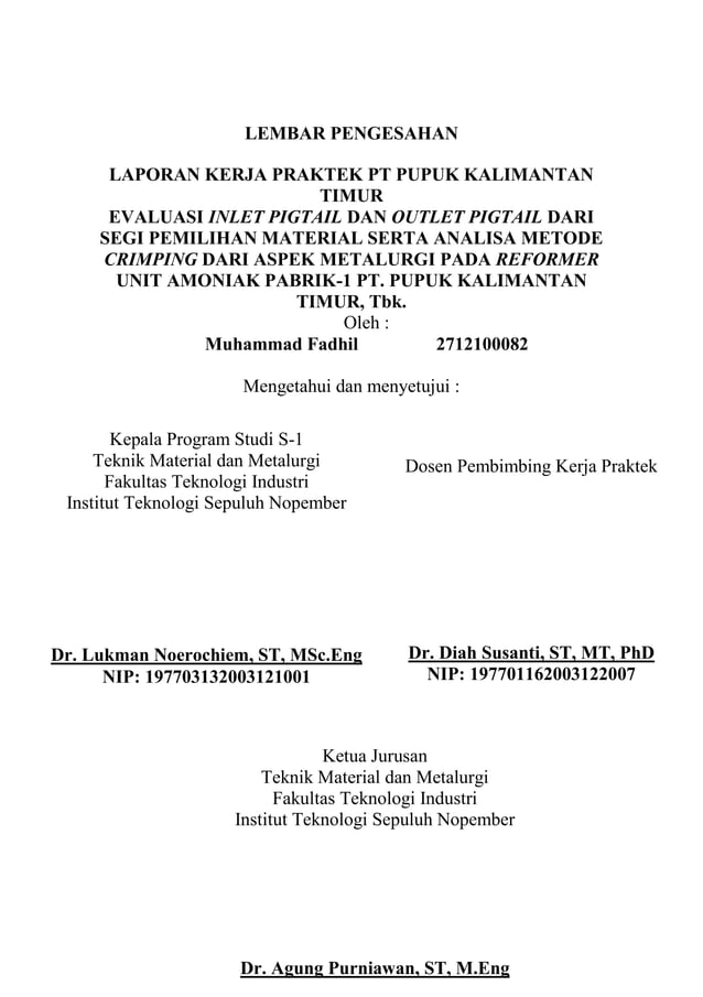 Material Evaluation of Inlet Pigtail and Outlet Pigtail and Analyze ...