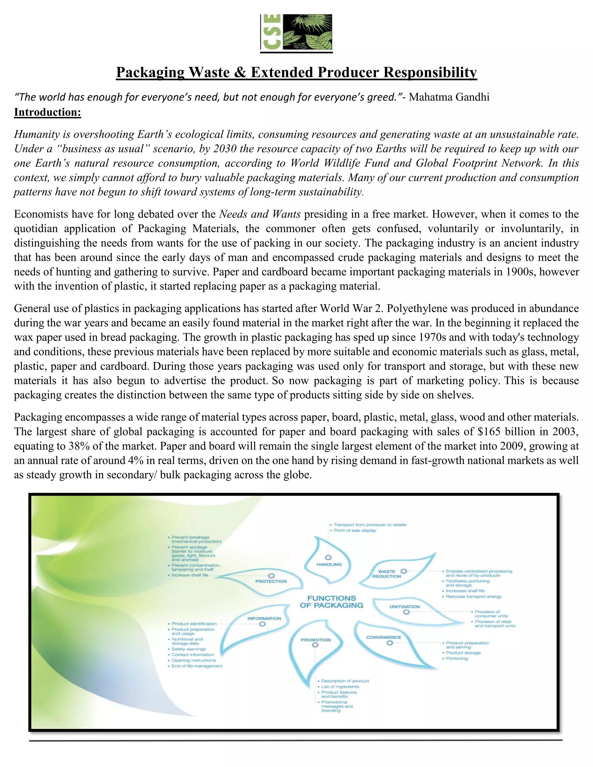 packaging waste & epr_report | PDF