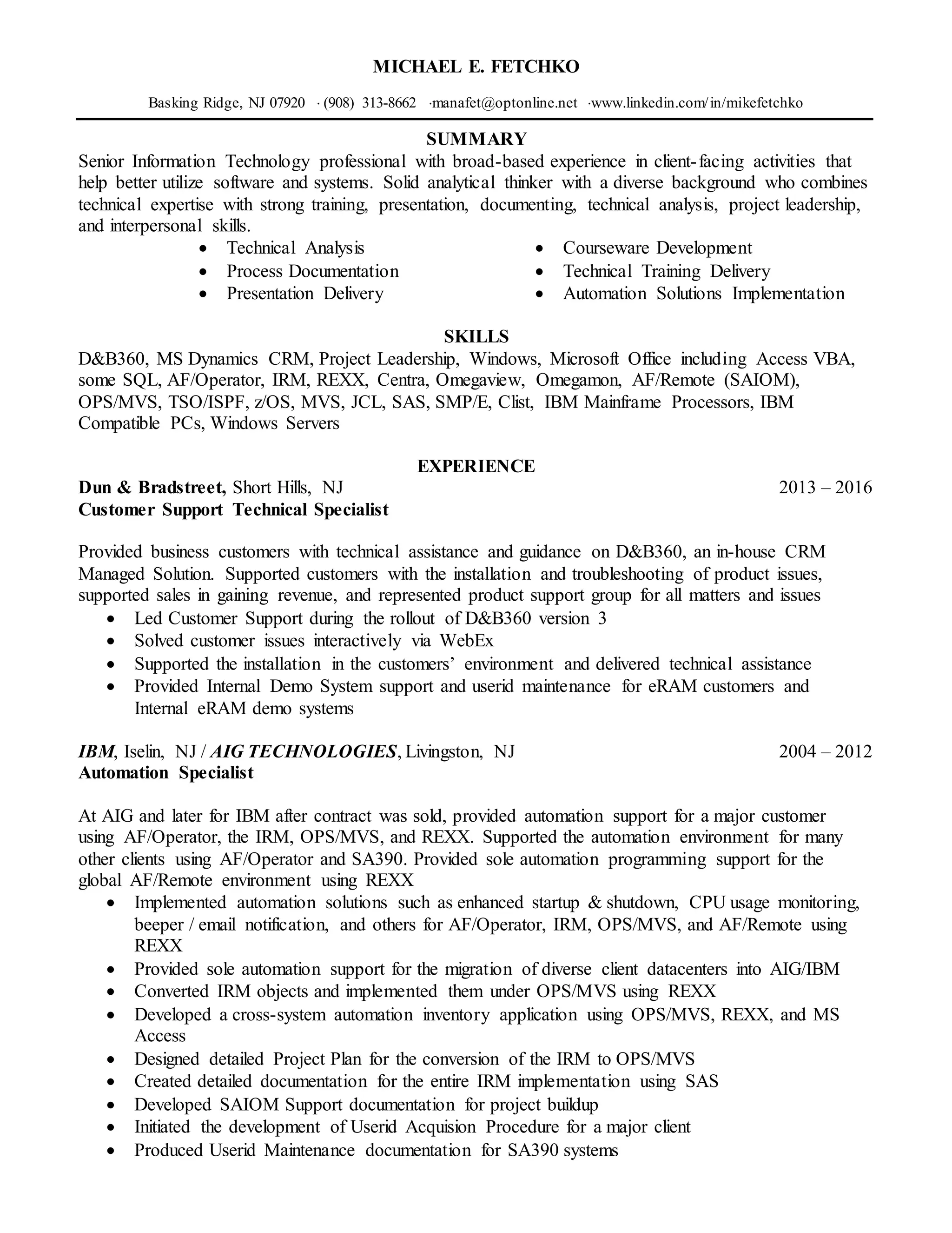 Resume_MikeFetchko | PDF
