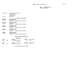 AL's NSCC Academic Transcript. | PDF