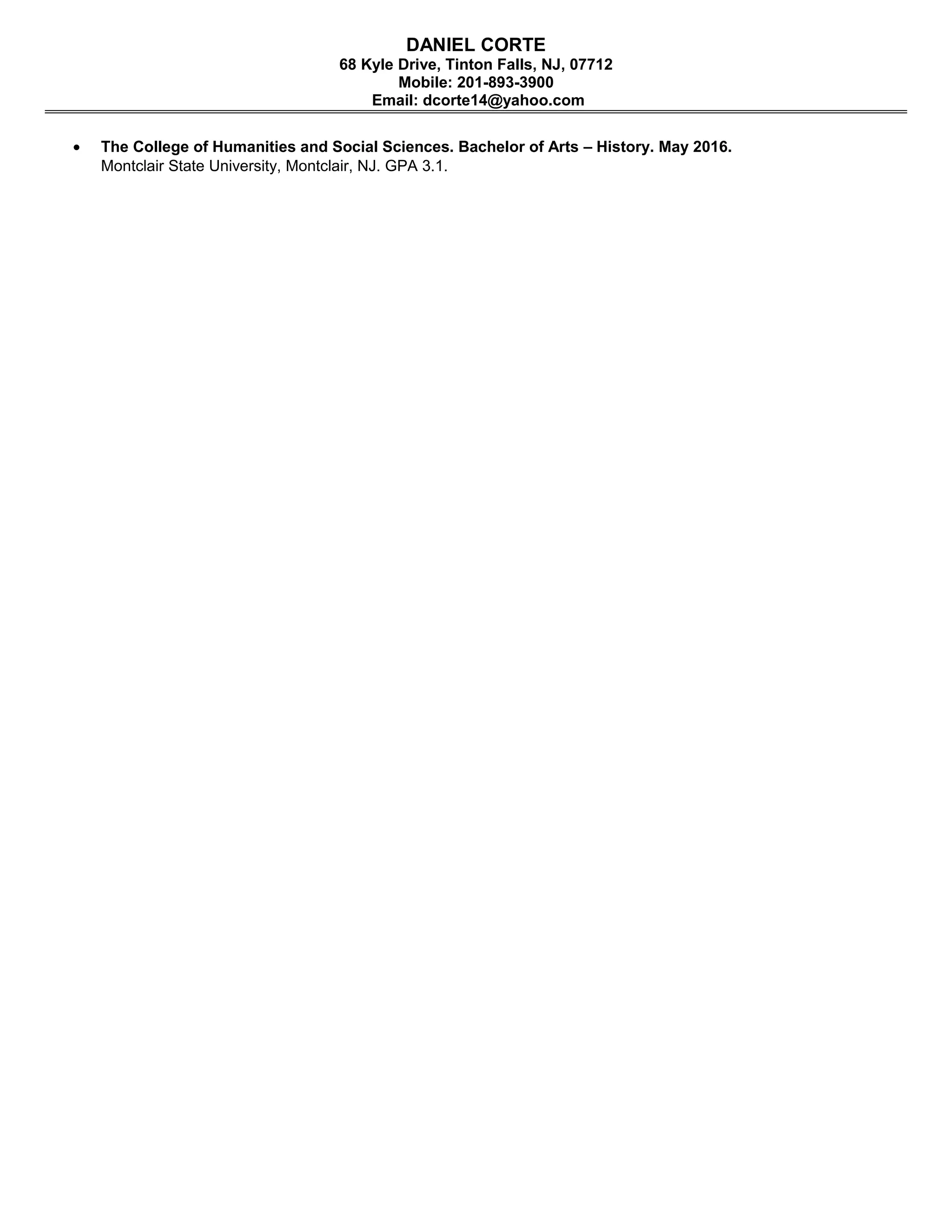 Daniel Corte - Pharma Sales Resume | PDF