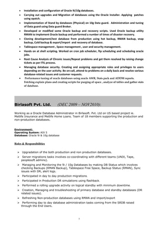 CV_avneet | DOC | Databases | Computer Software and Applications