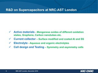 NRC-London (Capabilities in supercapacitors) 2016-17 | PPT
