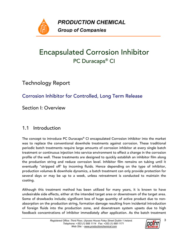 PC Duracaps(r) CI Corrosion Inhibitor Brochure 2016 | PDF