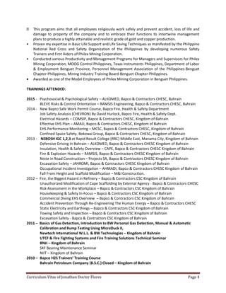 CURRICULUM VITAE HSE of JONATHAN DOCTOR FLORES UPDATED | PDF