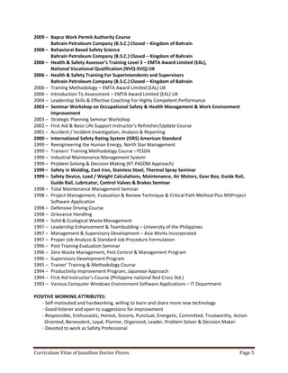 CURRICULUM VITAE HSE of JONATHAN DOCTOR FLORES UPDATED | PDF