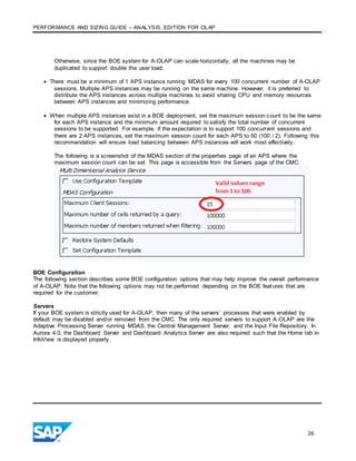 Performance and Sizing Guide - Analysis, edition for OLAP v0.2 | DOCX