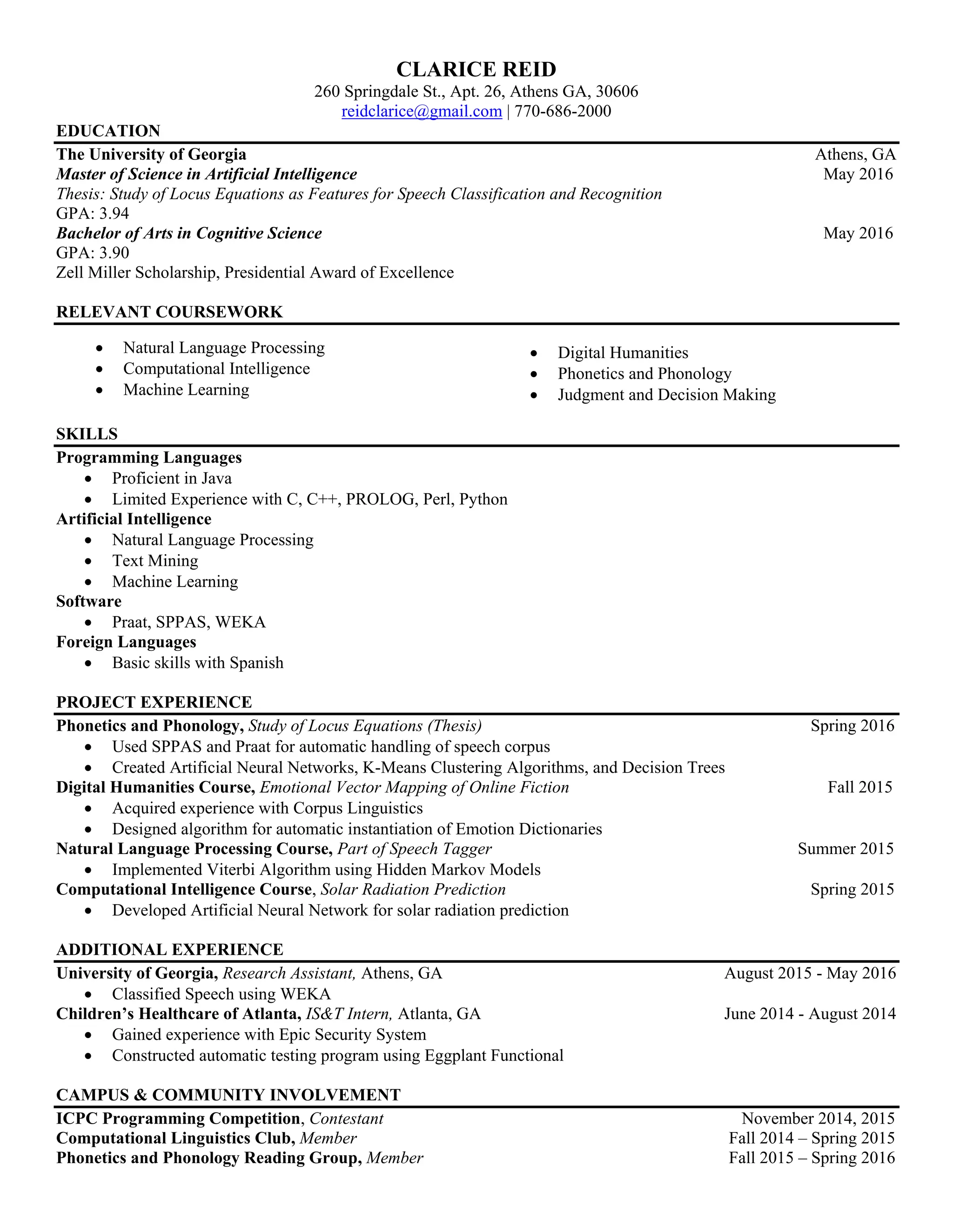 ClariceReid-Resume | PDF