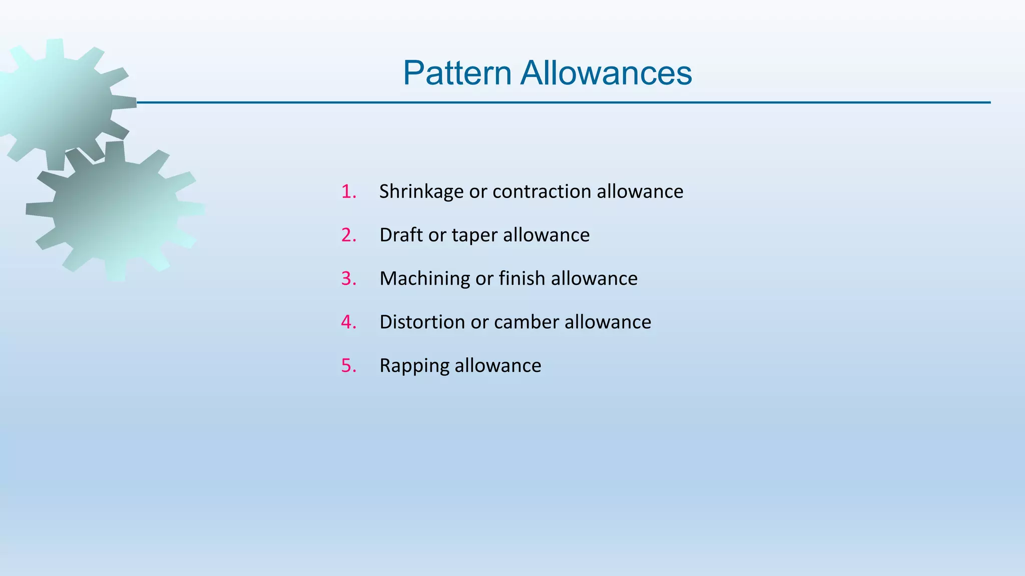 Pattern alowances | PPTX