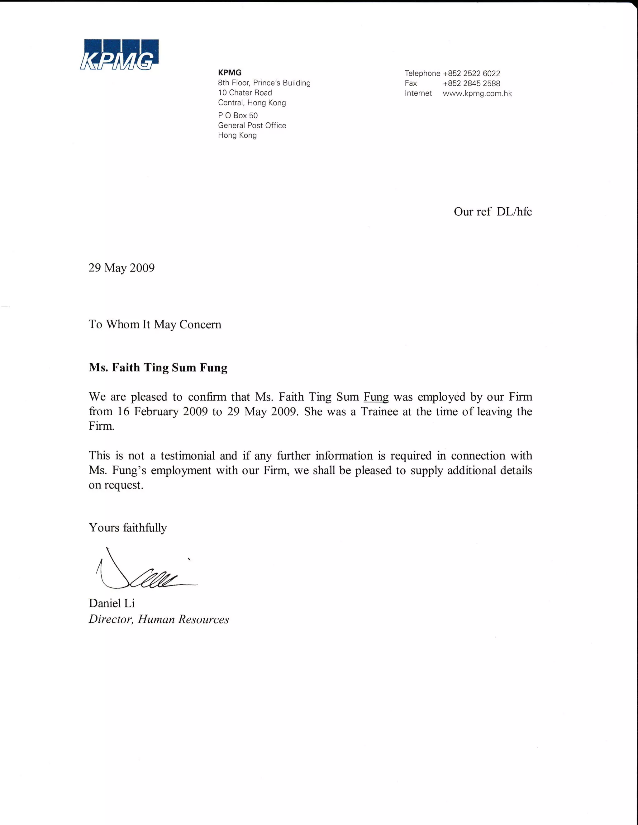 KPMG Ref letters | PDF