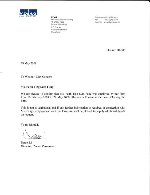 KPMG Ref letters | PDF