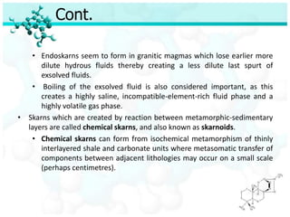 skarn deposits and their mode of formation | PPTX