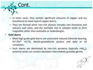 skarn deposits and their mode of formation | PPTX