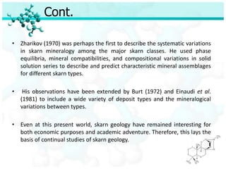 skarn deposits and their mode of formation | PPTX