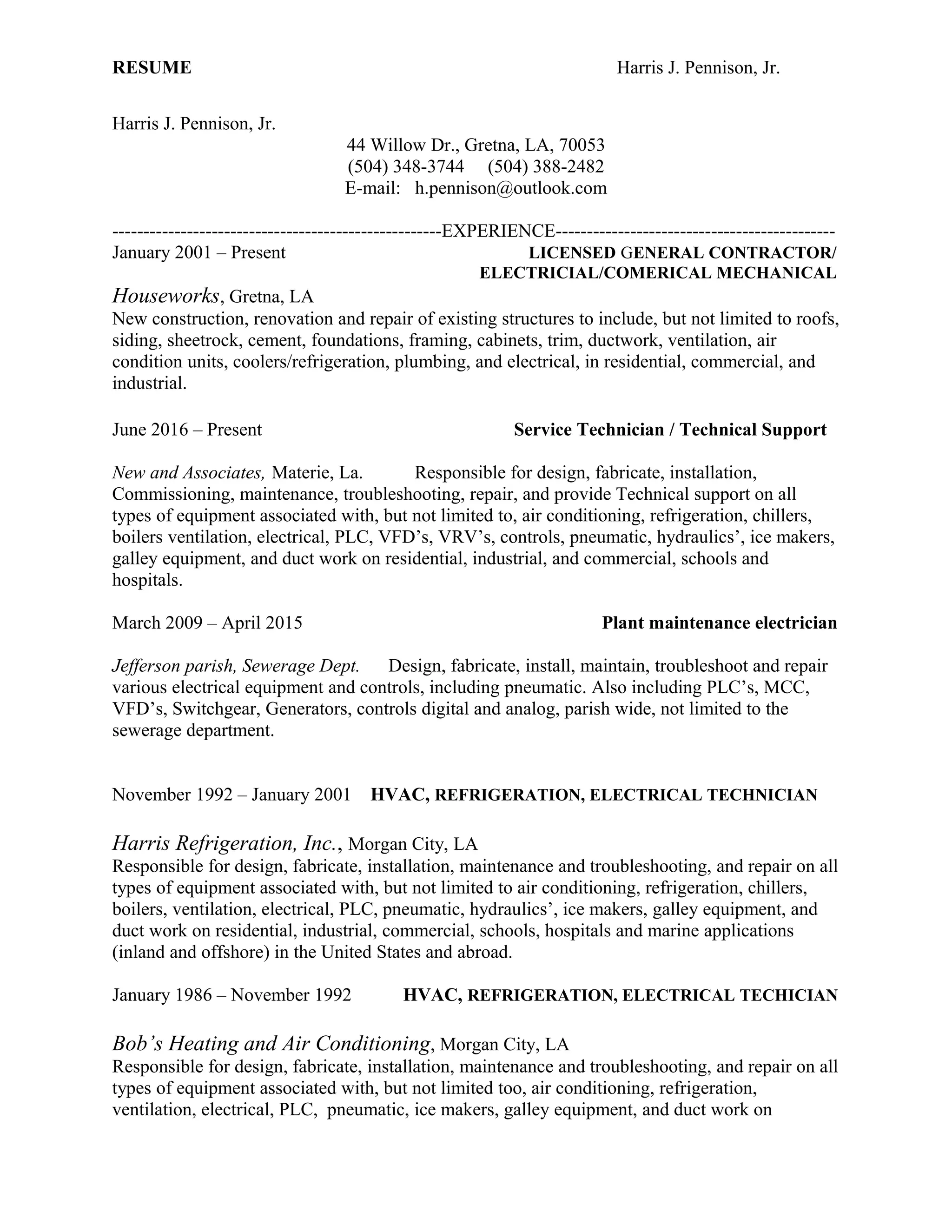 HARRIS RESUME 1 | PDF