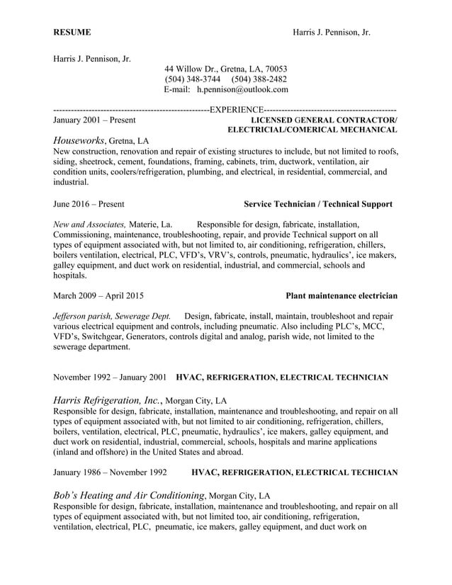 HARRIS RESUME 1 | PDF