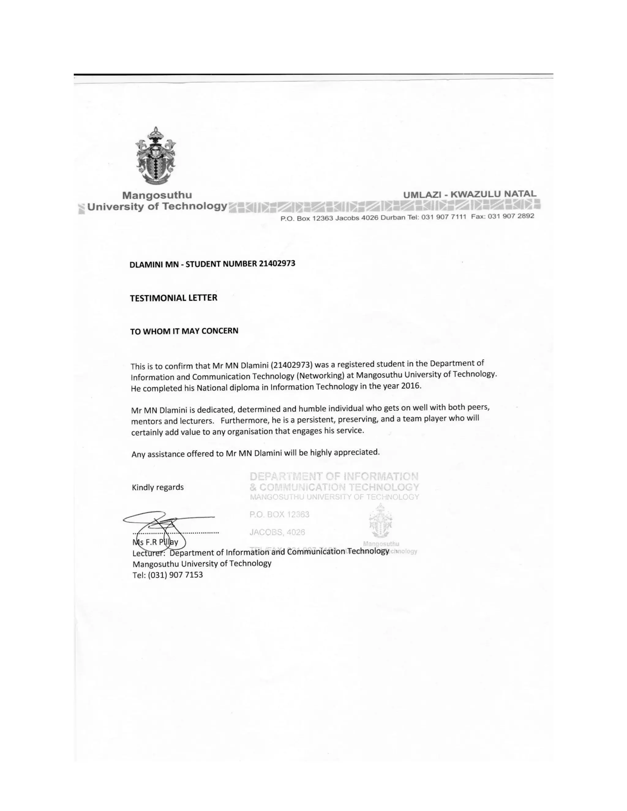 CURRICULUM VITAE of Neo Dlamini recent copy PDF | PDF