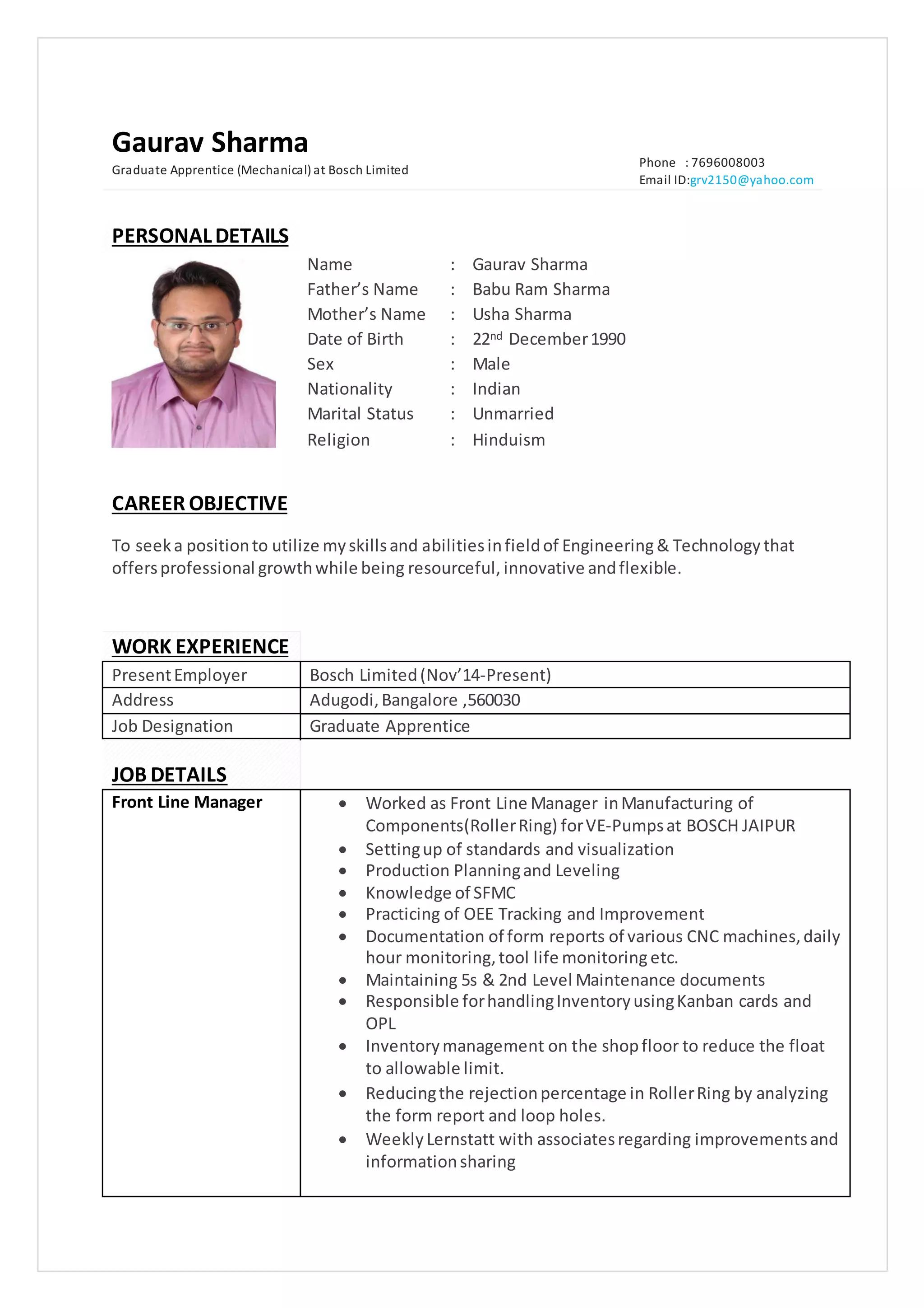 CV@GAURAV.compressed | PDF