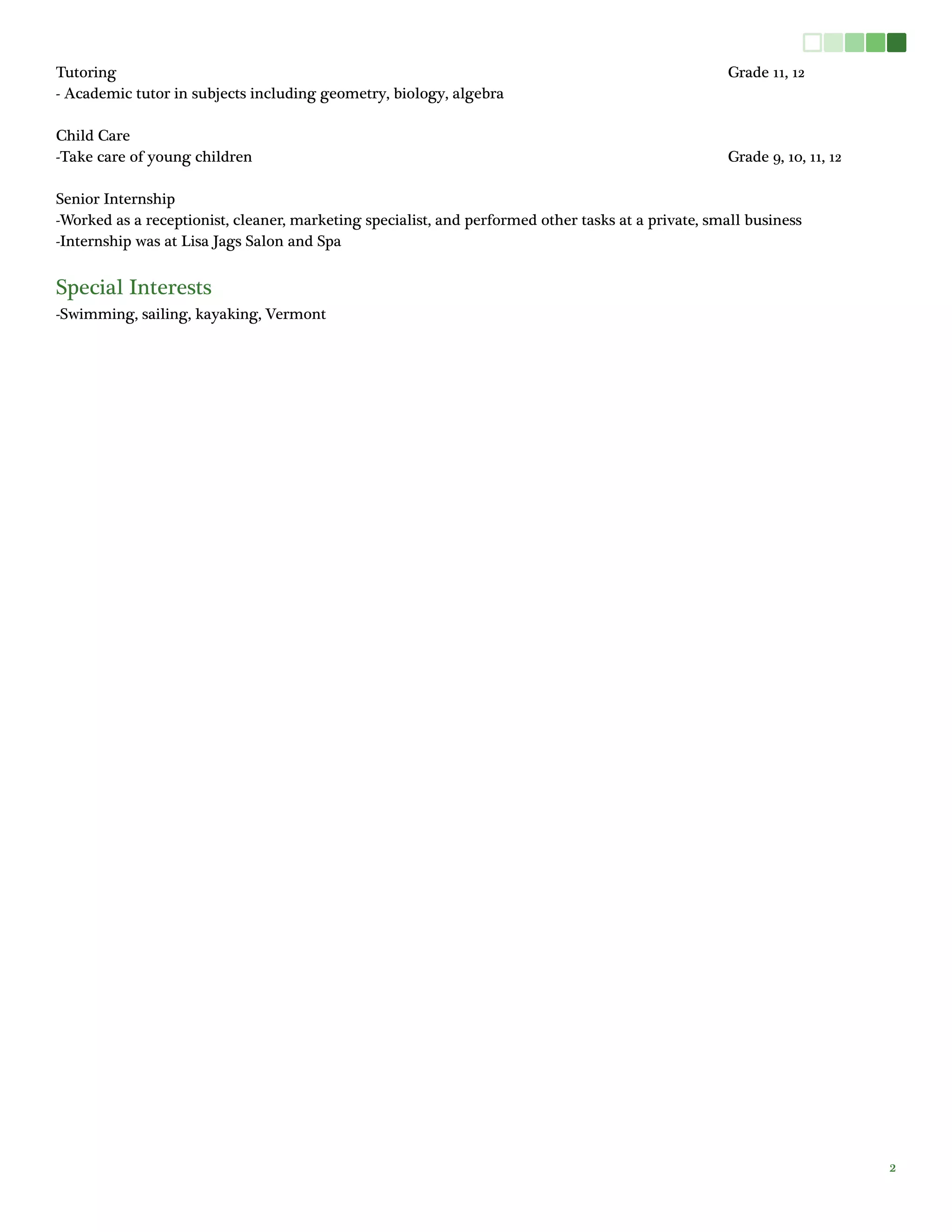 High School Resume_EJ_12-9-From Debbie copy | PDF
