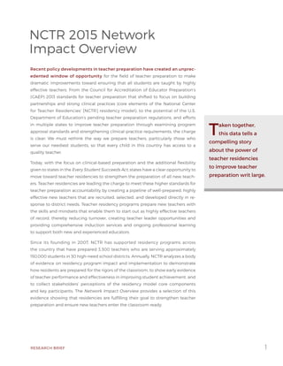 NCTR-2015-Network-Impact-Overview | PDF
