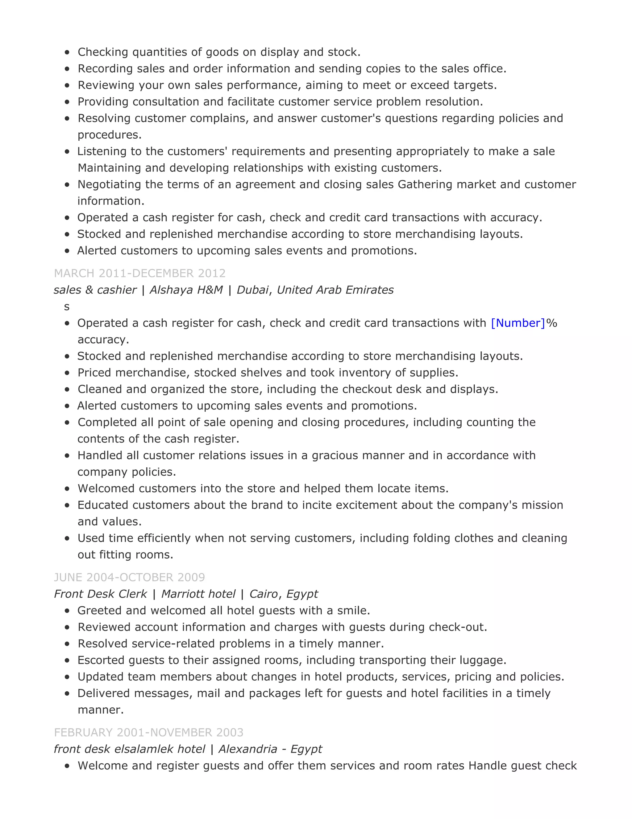 Doaa Samy Omr Elkeblawy Resume 1 | PDF | Sales | Business