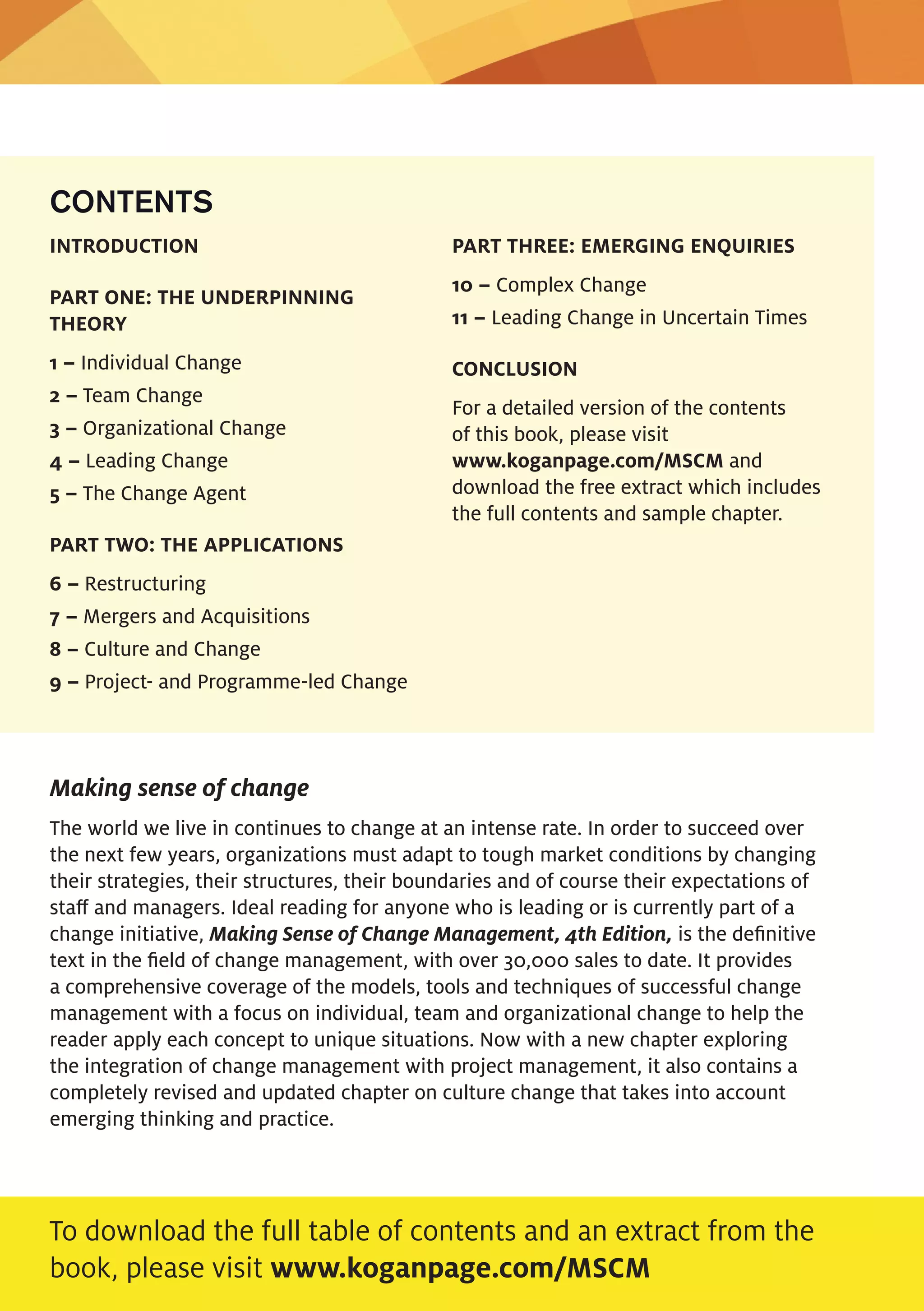 Making Sense of Change Management Flyer | PDF