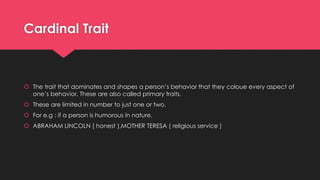 Allport’s Trait theory of Personality | PPT