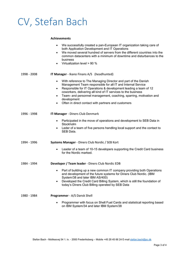 Stefan Bach CV v11 eng | PDF