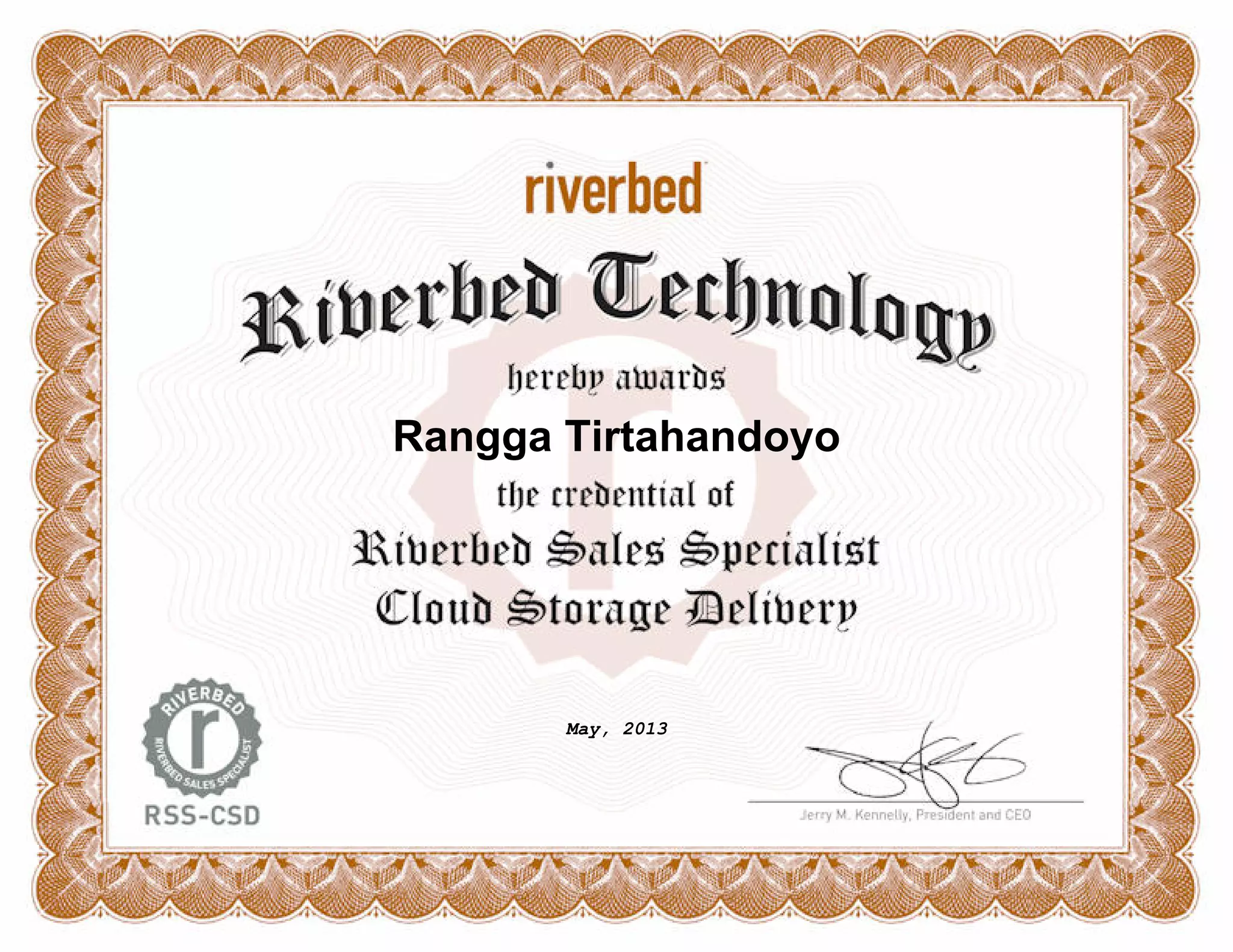 Riverbed-RSS-CSD-Certificate-01 | PPT