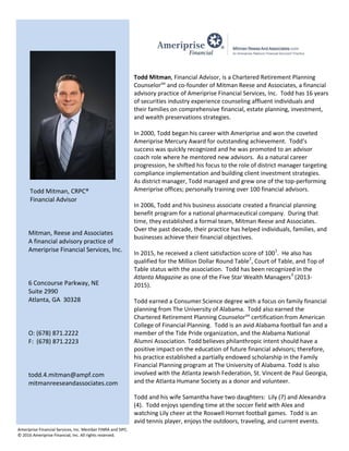 Todd Mitman Biography | PDF