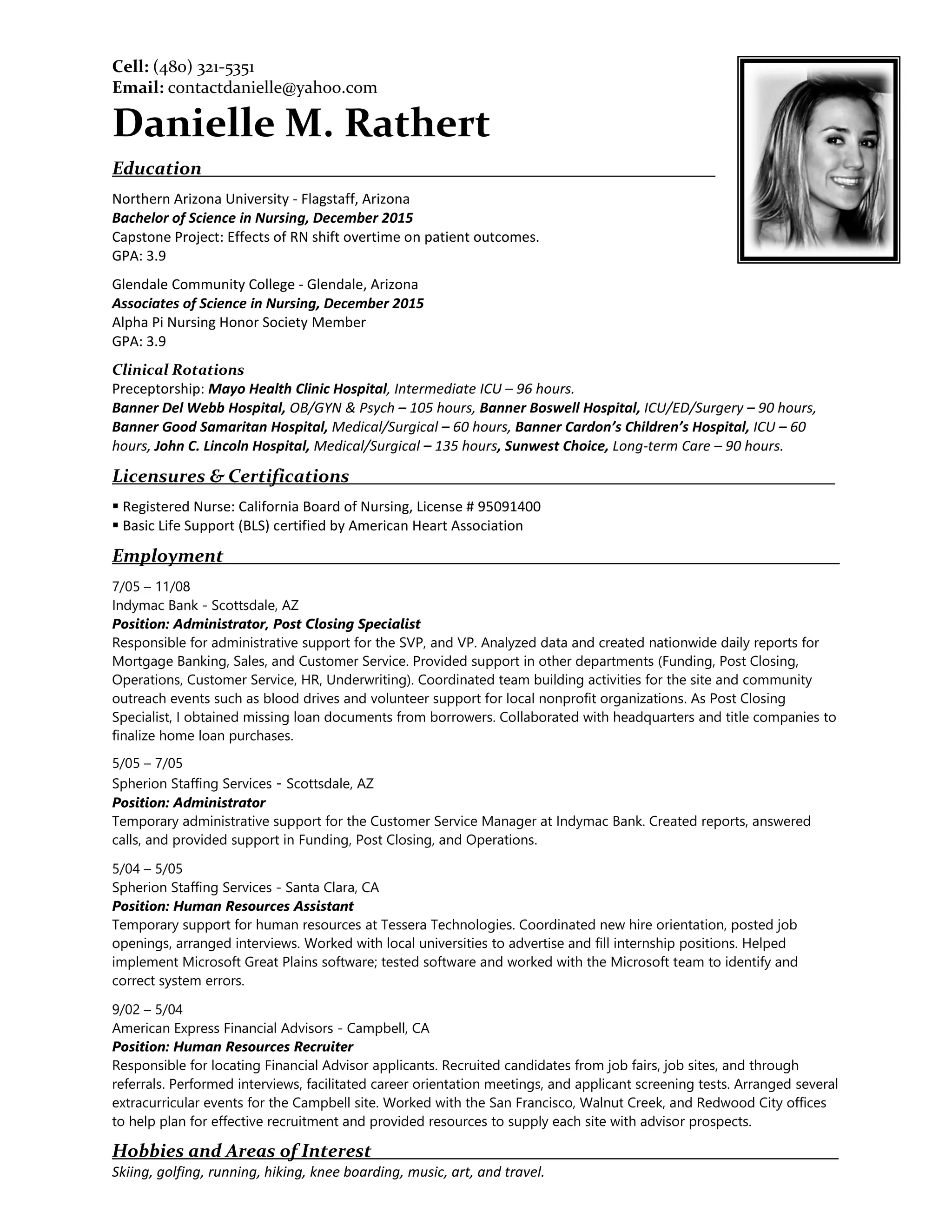 danielle rathert resume 5.16