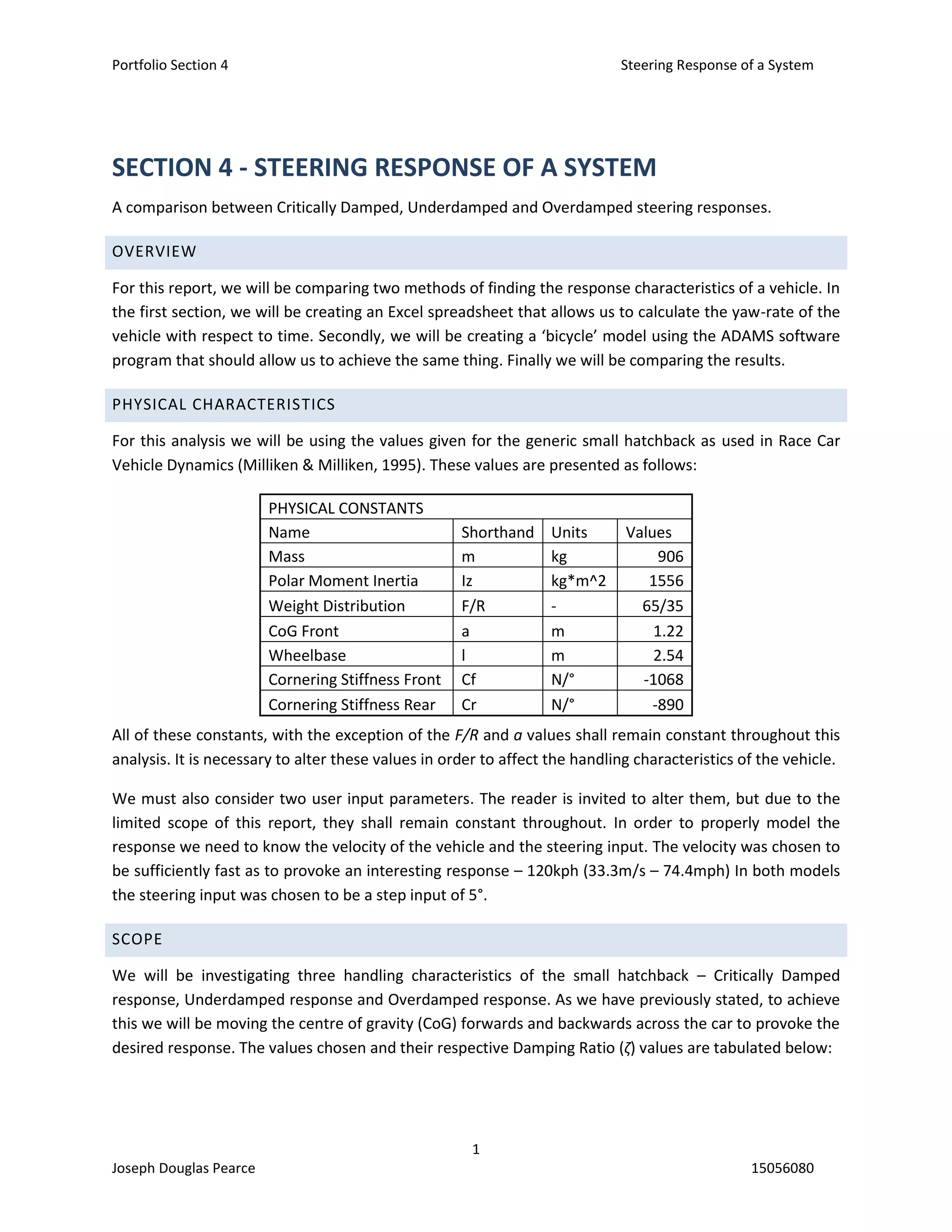 Section 4 - Steering Response of a System | PDF