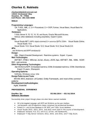 ChuckRobledoBulletPoints | PDF