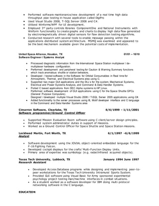 ChuckRobledoBulletPoints | PDF