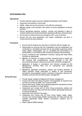 Operations Manager Baku | PDF